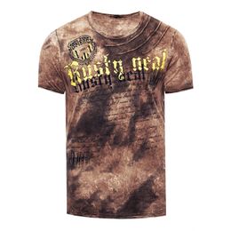 Rusty Neal Color Tie Dye Batik T-Shirt mit Logo-Print