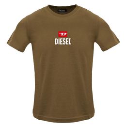 Diesel - Just Small - T-shirt Mit Neuem D-logo In Braun Mit Kaffeelik&ouml;r