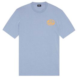 Diesel Oval DS Logo Stonewash Blaues T-Shirt