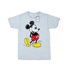 Disney Herren Mickey Mouse Classic Kick T-Shirt (Heather Grey)