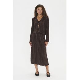 Saint Tropez Strickjacke ZuniSZ Strickjacke Gerade Passform dark brown