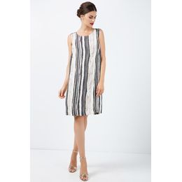 Gestreiftes gerades Kleid mit G&uuml;rtel