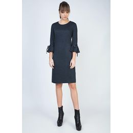 Kariertes Kleid mit Glocken&auml;rmeln