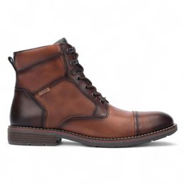 Pikolinos Herren-Stiefeletten mit Rei&szlig;verschluss und Schn&uuml;rung aus cuerobraunem Leder &ndash; York