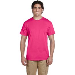 Fruit of the Loom | Mens Crew Neck Kurzarm T-Shirt-Pink (5er Pack)