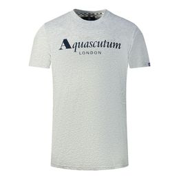 Aquascutum London Markenlogo T-Shirt grau