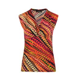 Rotes Jersey-Top mit V-Ausschnitt