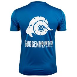 GUGGEN Mountain Herren Fitness Funktionsshirt T-Shirt mit Logo Sport Outdoor Blau