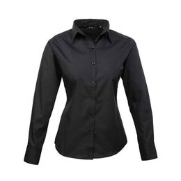 Premier - Bluse f&uuml;r Damen Lang&auml;rmlig (Schwarz)
