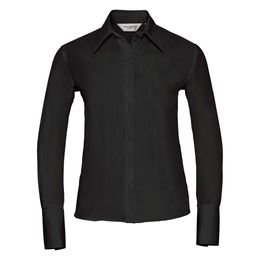 Russel Athletic Russell Collection Damen/Damen Langarm Ultimate Non-Iron Shirt (Schwarz)