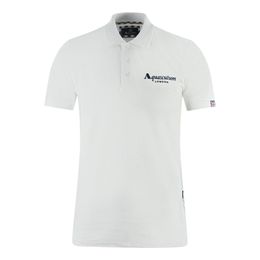 Aquascutum London Klassisches wei&szlig;es Poloshirt