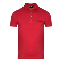Aquascutum Unterschrift Logo Rotes Poloshirt