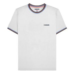 Lambretta - "SS25" T-Shirt f&uuml;r Herren (Wei&szlig;/Marineblau/Tabak/K&ouml;nigsblau)