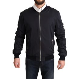 Dolce & Gabbana Schwarze Bomberjacke im klassischen Stil