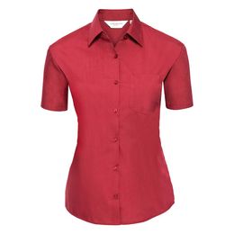 Russel Athletic Russell Collection - "Classic" Hemd Pflegeleicht f&uuml;r Damen kurz&auml;rmlig (Rot)