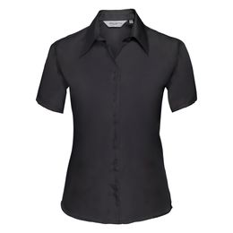 Russel Athletic Russell Collection Damen/Damen Kurzarm Ultimate Non-Iron Shirt (Schwarz)