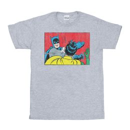 DC COMICS - "Batman Robin Slap" T-Shirt f&uuml;r Herren (Grau)