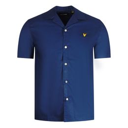 Lyle & Scott Lyle & Scott Marineblaues, kurzarmliges Resort-Hemd