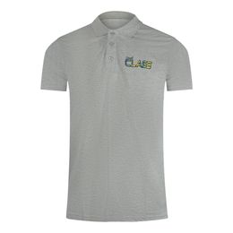 Cavalli Class - Graues Poloshirt Mit Leuchtendem Blumenlogo