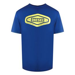 Diesel - Modernes Basic-t-shirt Mit Logo In Blau