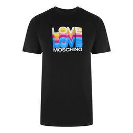 Moschino Multi Logo Schwarzes T-shirt