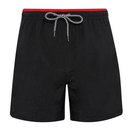 Asquith & Fox Herren-Badeshorts (Schwarz/Rot)