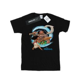 Disney - "Moana And Maui Wave" T-Shirt f&uuml;r Herren (Schwarz)