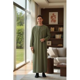 Herren gr&uuml;n Ramadan Eid marokkanische Jubba Robe Kaftan Djellaba Thobe LFS -TT-008