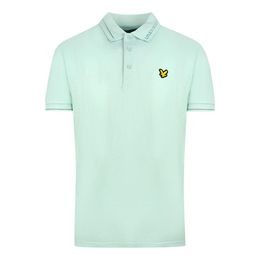Lyle & Scott Lyle & Scott Poloshirt mit markengesch&uuml;tztem Kragen in Acid Blue
