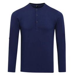 Premier - "Long John" T-Shirt Krempel&auml;rmel f&uuml;r Herren (Indigoblau)