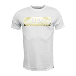 Puma Wildleder Tee Herren kurz&auml;rmeliges T-Shirt Top White Gold 594893 02 X23B