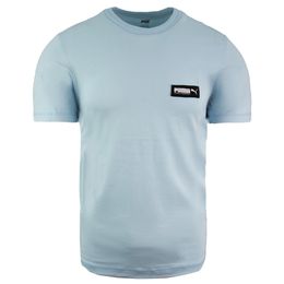 Puma entspannte Passform kurz&auml;rmelige Crew Neck Herrenblau Top 582687 18