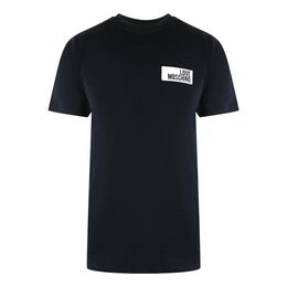 Schwarzes T-shirt Mit Moschino-blocklogo