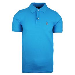 Psycho Bunny Classic Polo Kurzarm Blue Herren Baumwolltop B6K001B1PC PEACOCK