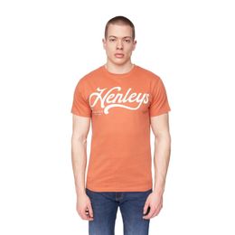 Henleys - "Scripthen" T-Shirt f&uuml;r Herren (Ziegelrot)