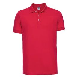 Russel Athletic Russell Herren Stretch Kurzarm-Poloshirt (Klassisches Rot)
