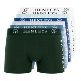 Henleys - "Mactyme" Boxershorts f&uuml;r Herren (7er-Pack) (Bunt)