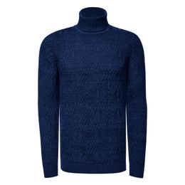 Rusty Neal Melierter Grobstrick Rollkragen-Pullover
