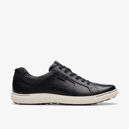 Clarks Mapstone Spitze Schwarze Lederschuhe