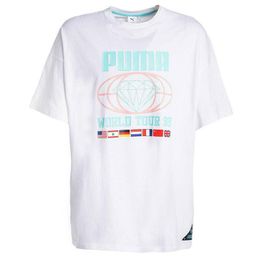 Puma X Diamond Supply Mens Tee Logo l&auml;ssig Top White T-Shirt 578232 02