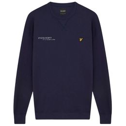 Lyle & Scott Lyle & Scott Co-Ordinate Print Logo Marineblaues Sweatshirt