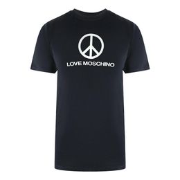 Schwarzes T-shirt Mit Moschino-friedenslogo