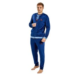 MUNICH Lang&auml;rmelige Pyjamajacke aus Samt MUDP0153