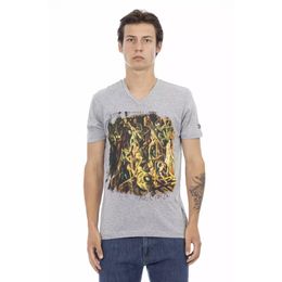 Trussardi Action Graues Baumwoll-T-Shirt f&uuml;r M&auml;nner