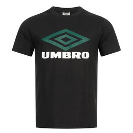 Umbro gro&szlig;er Logo-M&auml;nner schwarz/gr&uuml;nes T-Shirt
