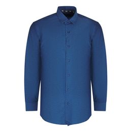 Blaues Langarmhemd mit Streifenmuster von Aquascutum