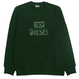 Diesel - Dunkelgr&uuml;nes Sweatshirt Mit Einfarbigem Logo