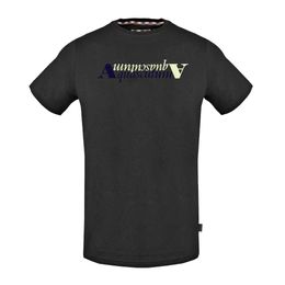 Aquascutum - T-Shirt f&uuml;r Herren, Logo (Schwarz)