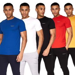 CrossHatch - "Traymax" T-Shirt f&uuml;r Herren (5er-Pack) (Blau/Rot/Schwarz/Gelb/Wei&szlig;)