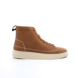 Lyle & Scott Lyle & Scott Shankly Mid Brown Leather Lace Up Sneakers f&uuml;r M&auml;nner FW1212 Z871